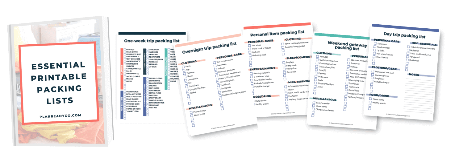 Free Printable Packing Lists • Plan, Ready, Go®